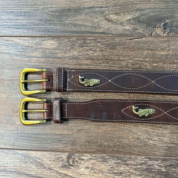 Accessories | 2 Leather Fish Concho Belts | Poshmark